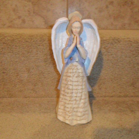 Enesco | Accents | Angel Figurine Foundations Enesco The Lords Prayer ...